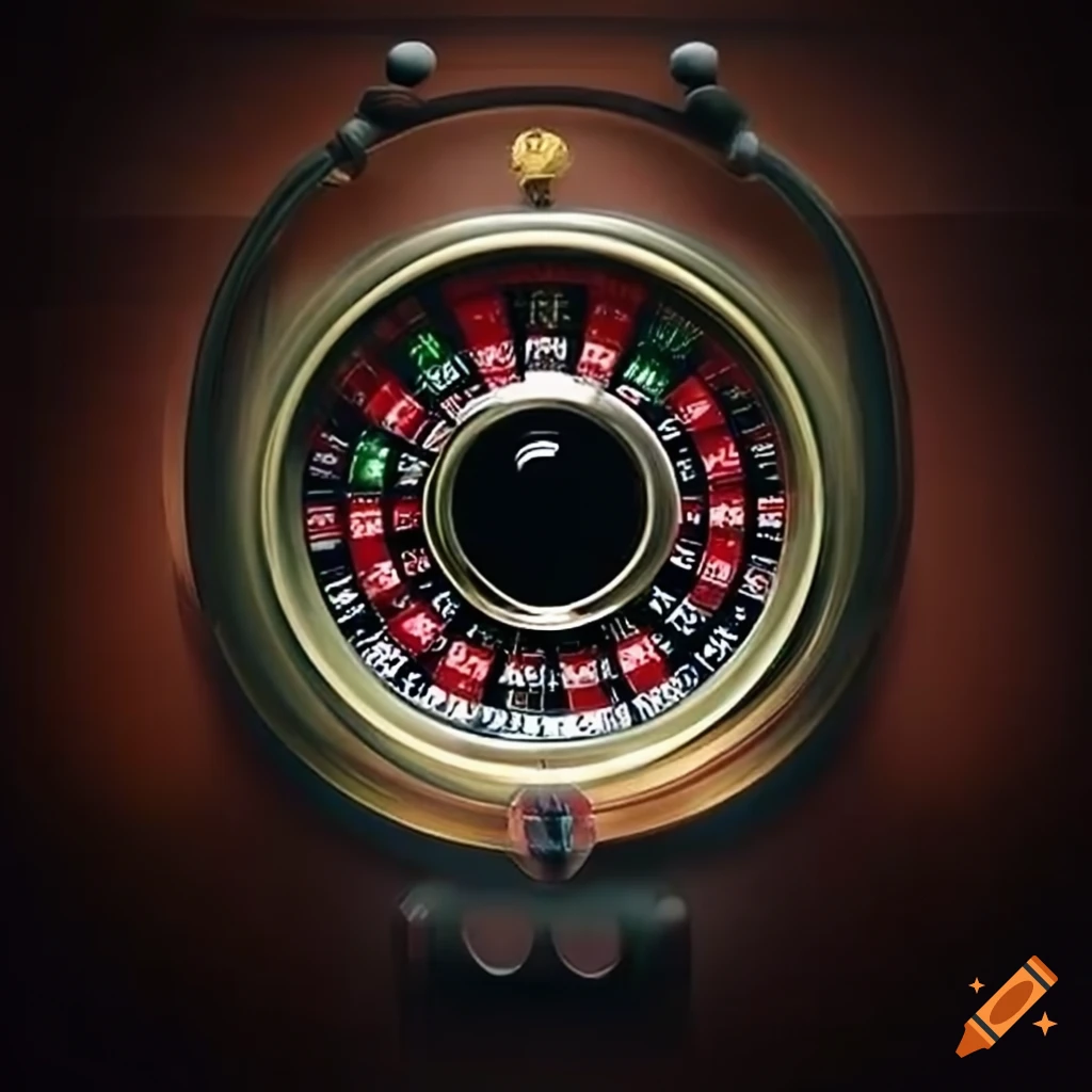 Casino roulette wheel landing on black on Craiyon