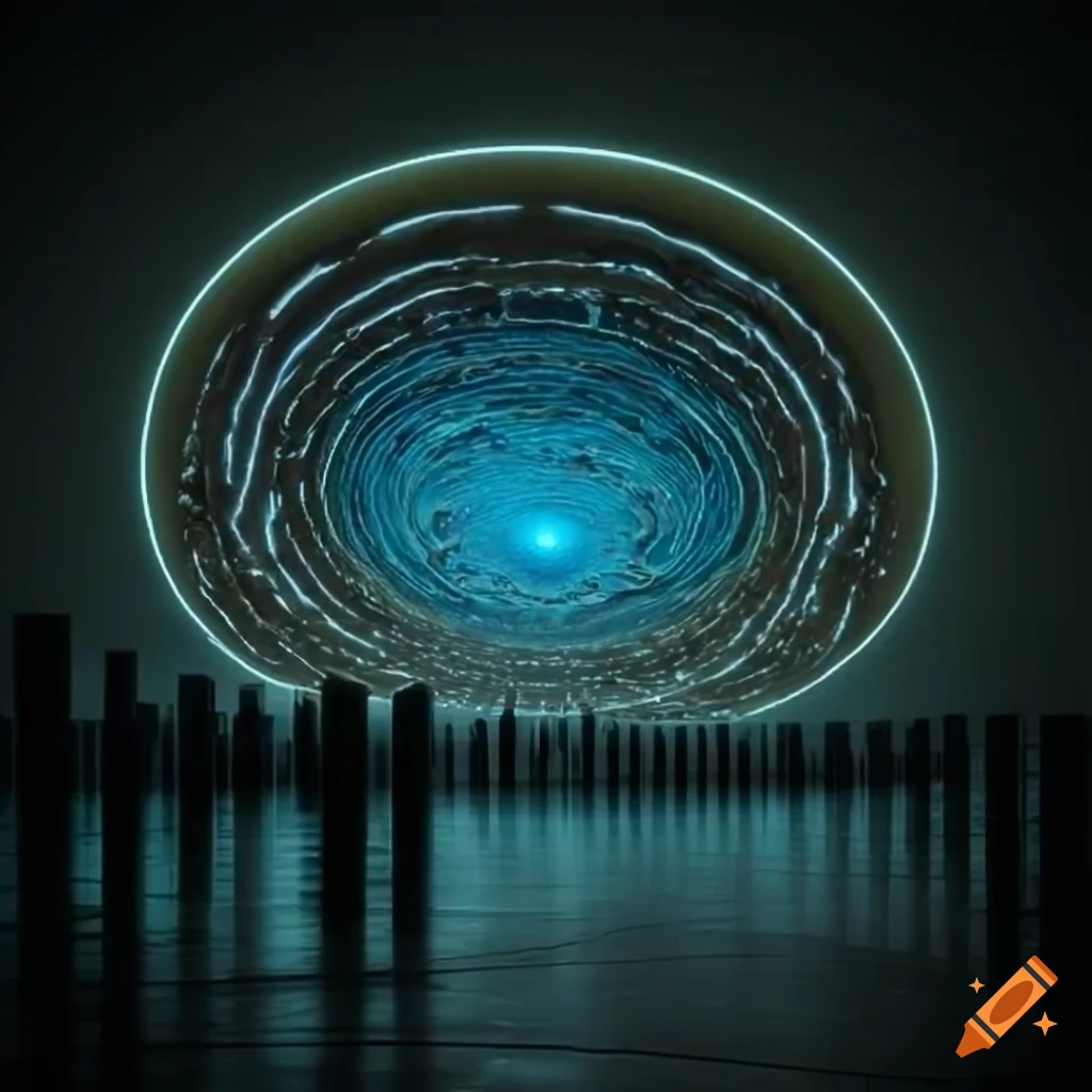 3d visualization of a nuclear fusion reactor with a small sun at its ...