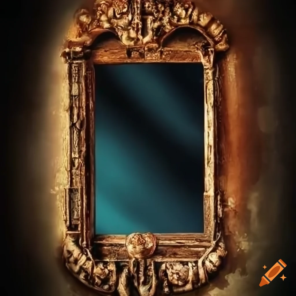 Ancient magical mirror on Craiyon