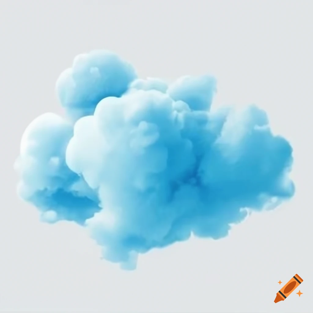 White background with a cloud