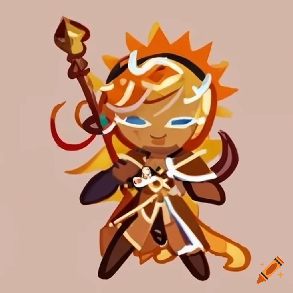 Cookie run character wearing a sun wukong outfit on Craiyon