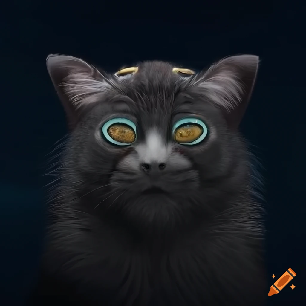 Tom cat dressed as batman in close-up shot on Craiyon