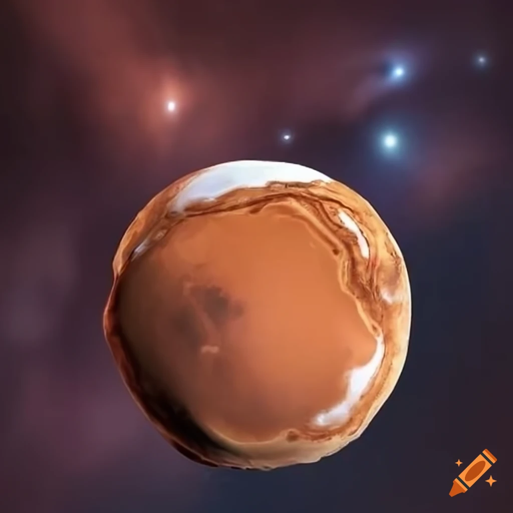 Cosmic pancake resembling the planet mars