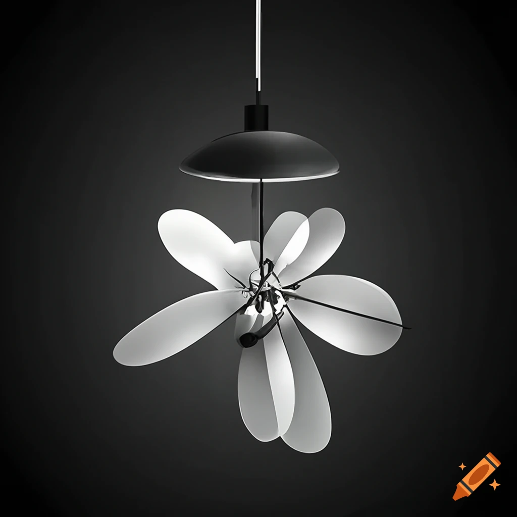 Pendant lamp inspired by a blossoming flower with kinetic mechanism on ...