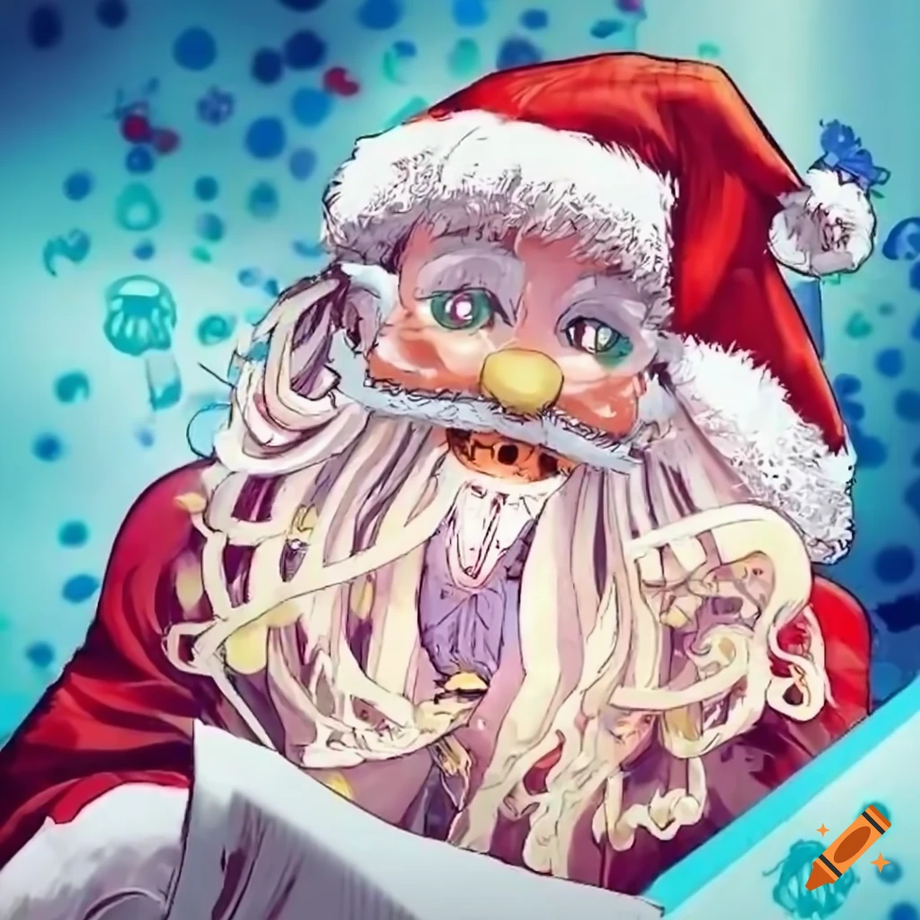 Santa claus inspired by studio ghibli on Craiyon