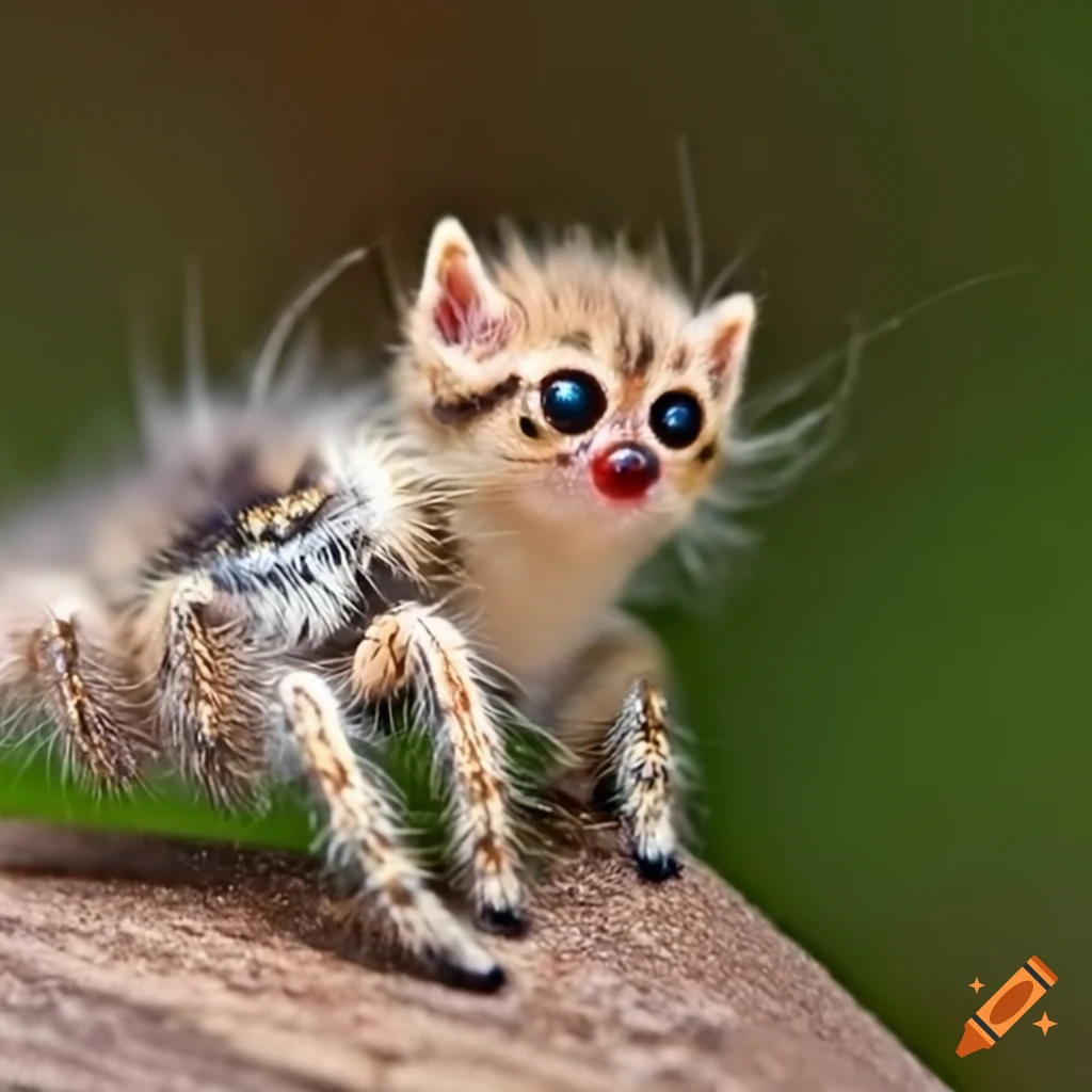Kitten jumping spider picture on Craiyon
