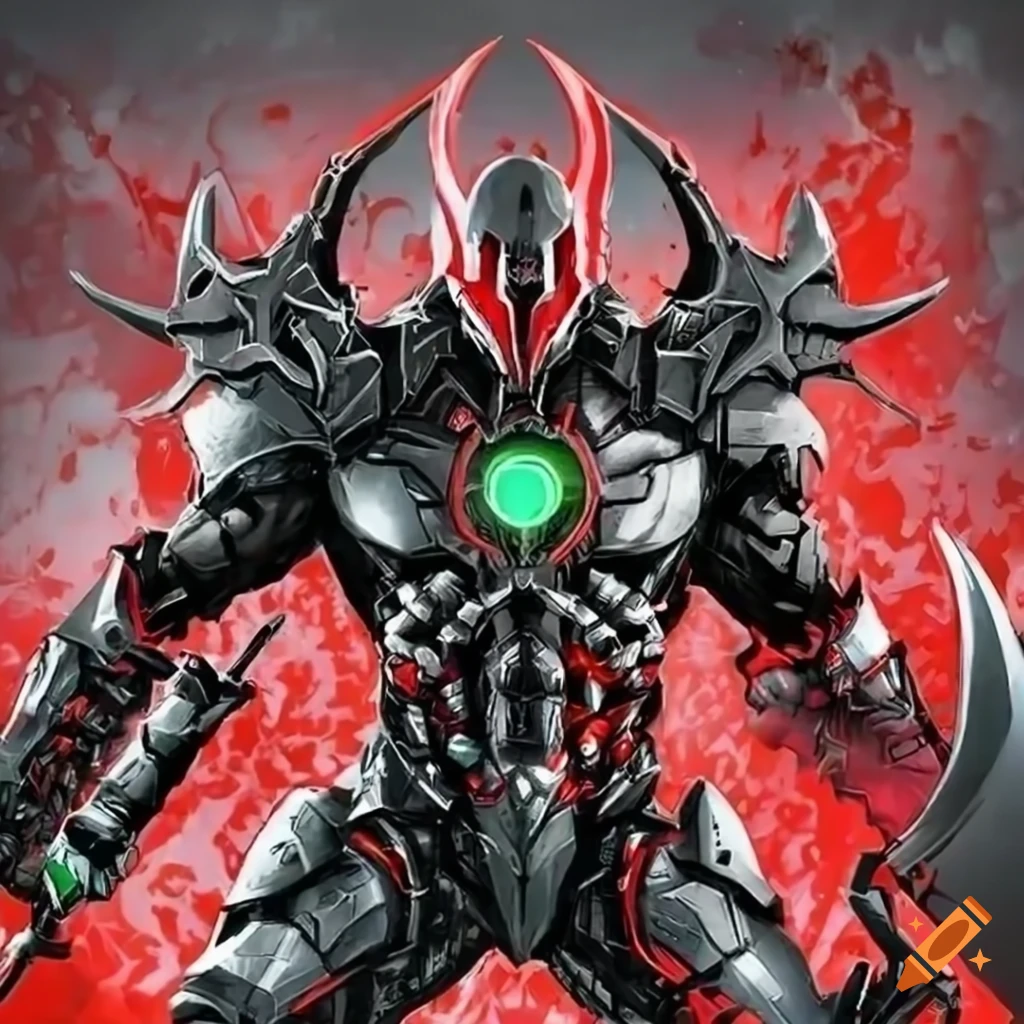 Cybernetic death knight ready for battle on Craiyon