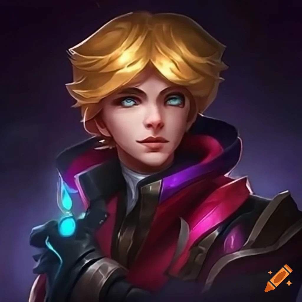 Nolan, character from mobile game mobile legends on Craiyon
