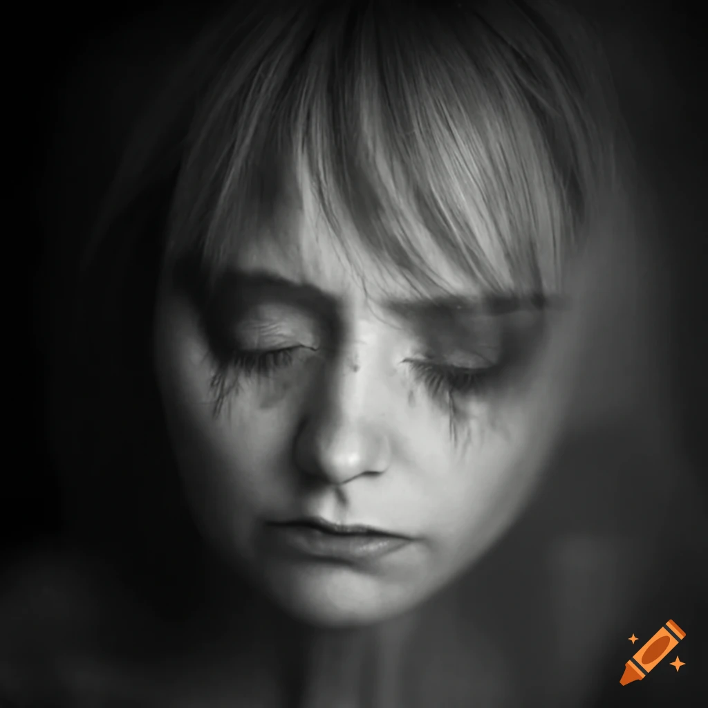 Illustration of a woman in a desolate world on Craiyon