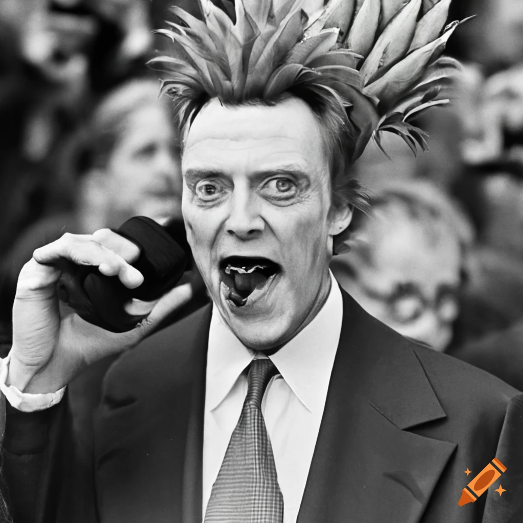 Christopher Walken showing his pineapple-eating talent on Craiyon