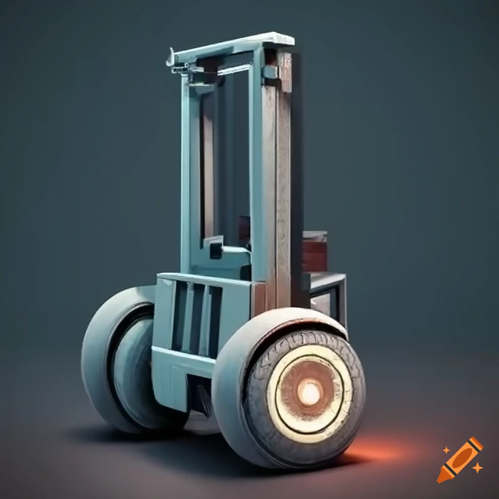 innovative forklift design with Segway style wheels on Craiyon