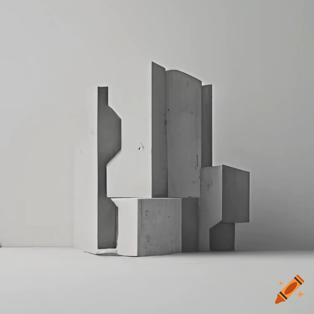 Illusion of brutalist concrete art on Craiyon