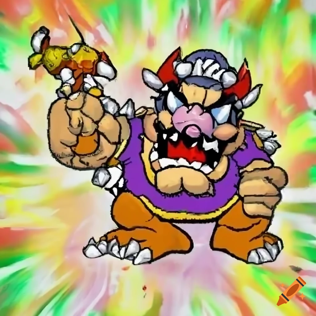 Concept art of wario from the legend of wario game on Craiyon