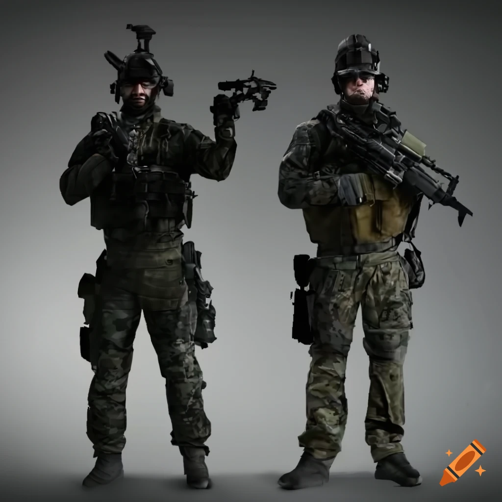 Transparent image of special forces agents from Counter Strike 2 on Craiyon