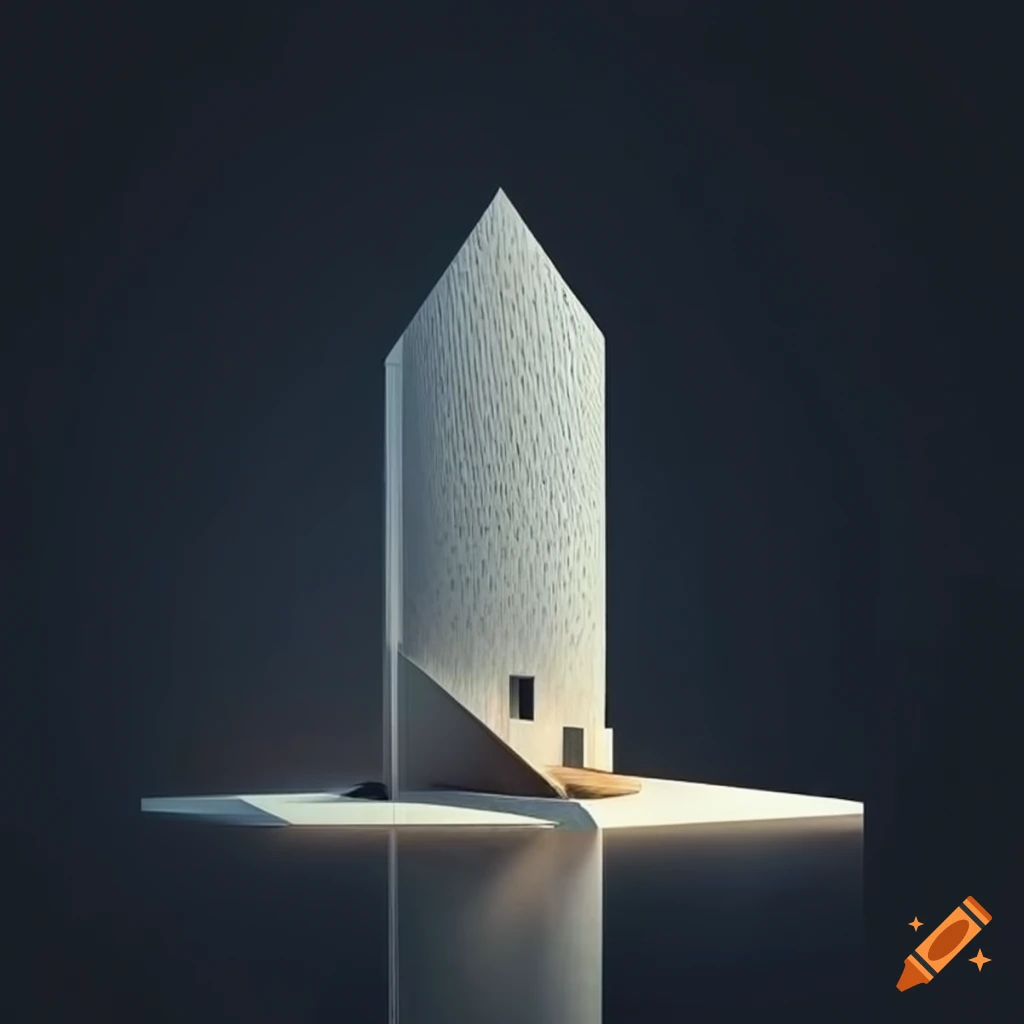 Minimalist tower cabin architecture on Craiyon