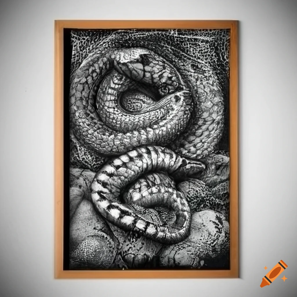 Rock concert snake poster on Craiyon