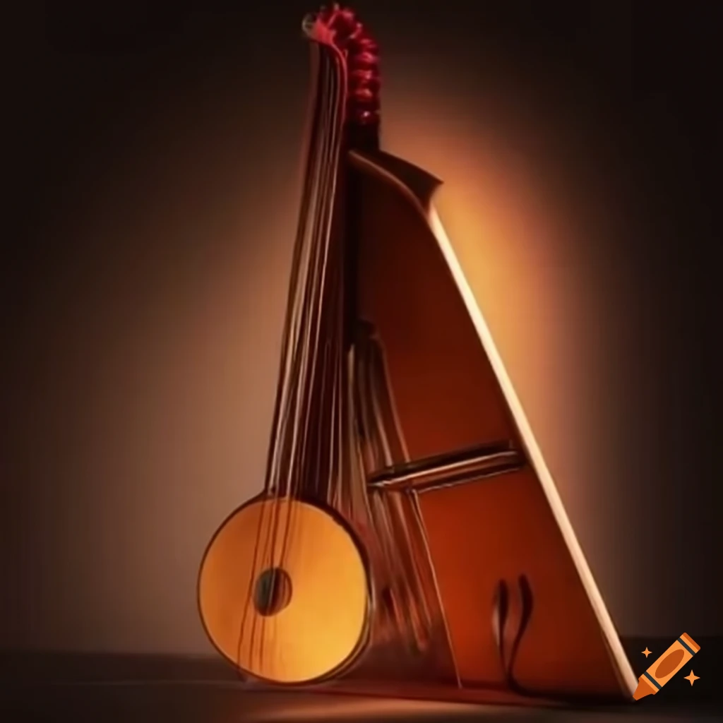 Concept art of a futuristic music instrument on Craiyon