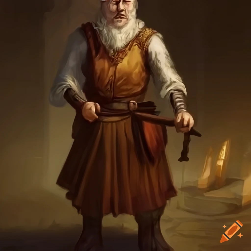 Fantasy artwork of medieval townsfolk on Craiyon