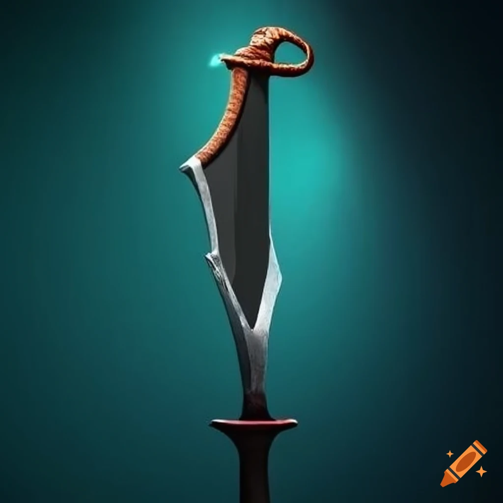 Geographical outline of palestine shaped as a sword on Craiyon