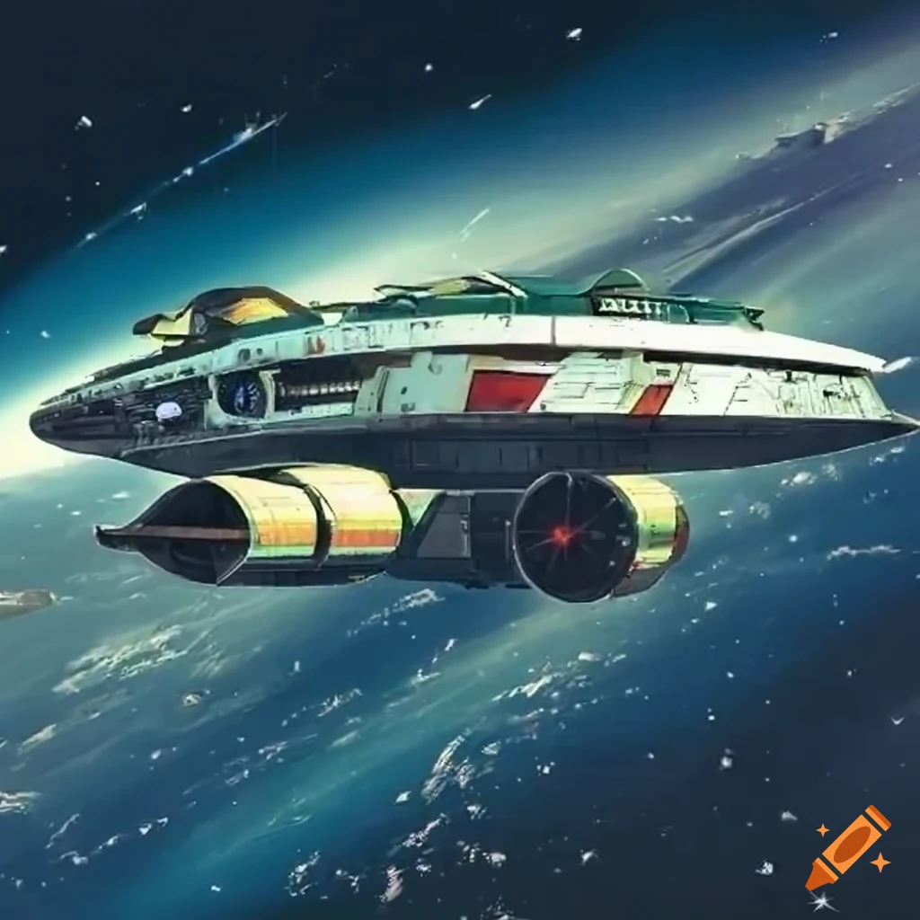 70s sci-fi inspired organic space fighter on Craiyon