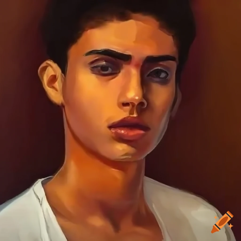 Cartoon drawing of a transgender boy with beard, glasses, short black ...