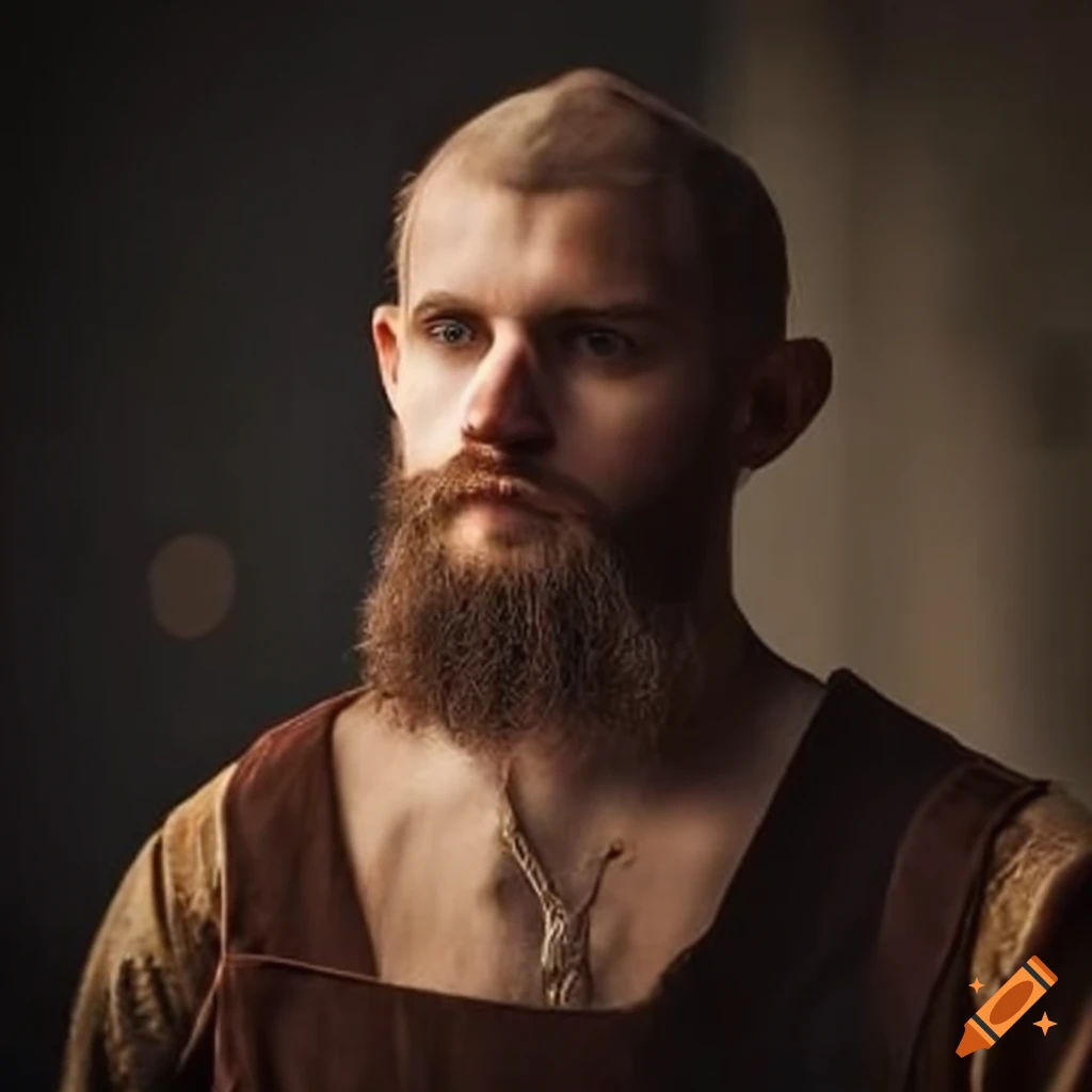 Portrait of a medieval servant on Craiyon