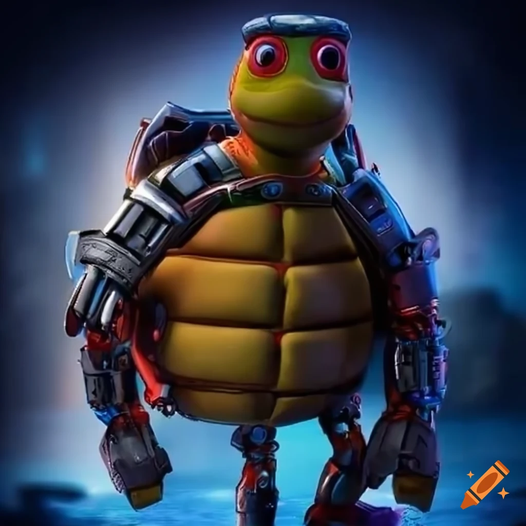 Image of a cyborg turtle named franklin