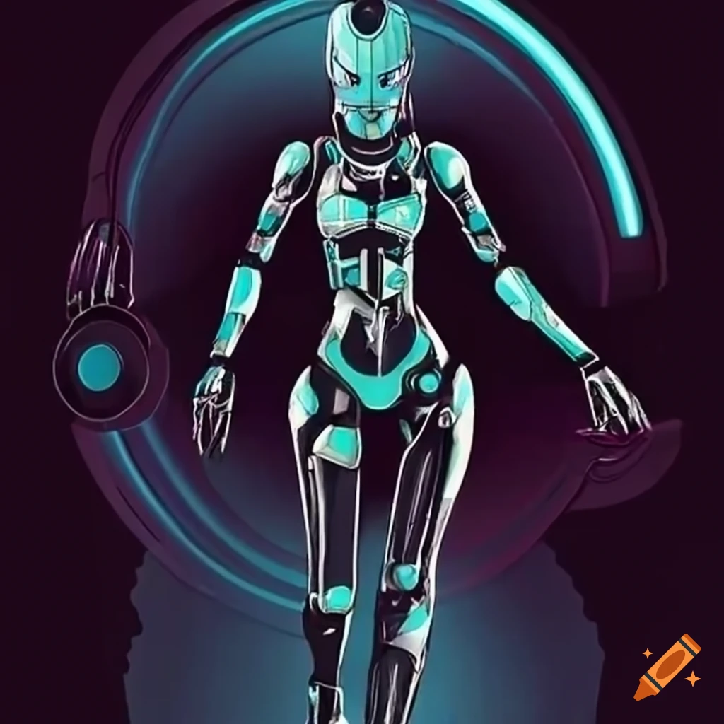 Futuristic robot dj dancer and aliens on Craiyon