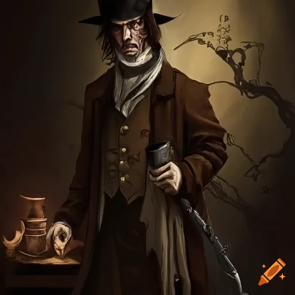 Dark fantasy detective artwork