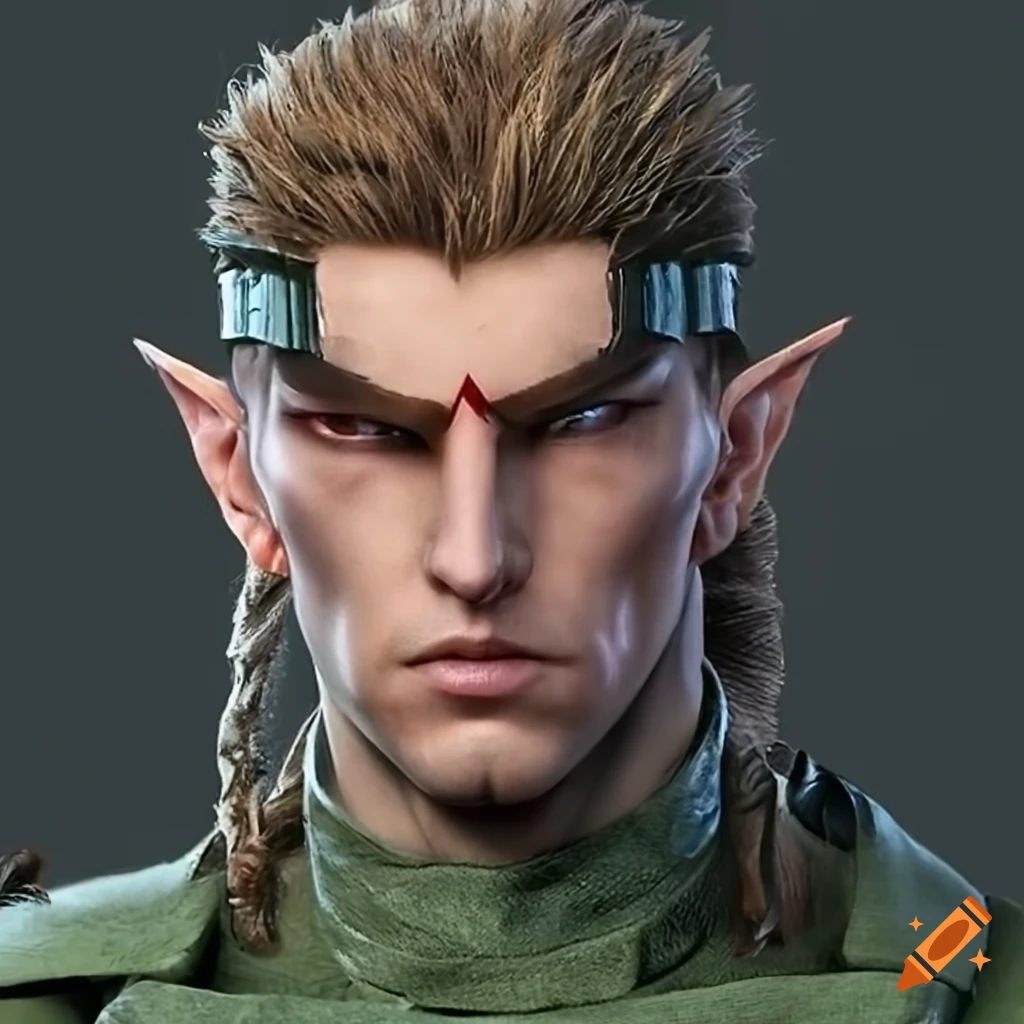 Elf character with distinct pointed ears