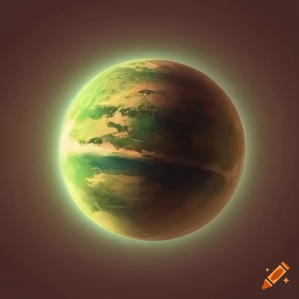 Magical sphere with the number 1 inside, green color on Craiyon