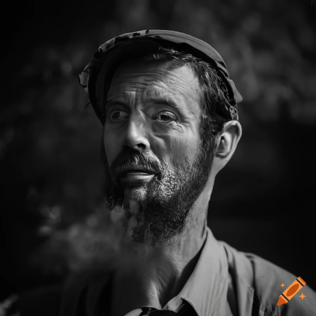 Portrait of an elderly german man with a beard on Craiyon