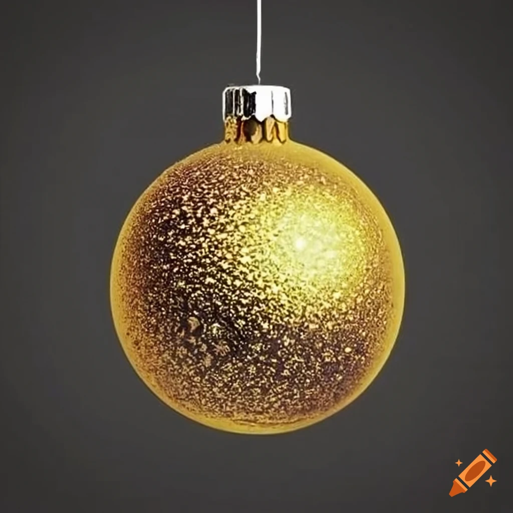Christmas tree ball in blue, silver, and gold on Craiyon