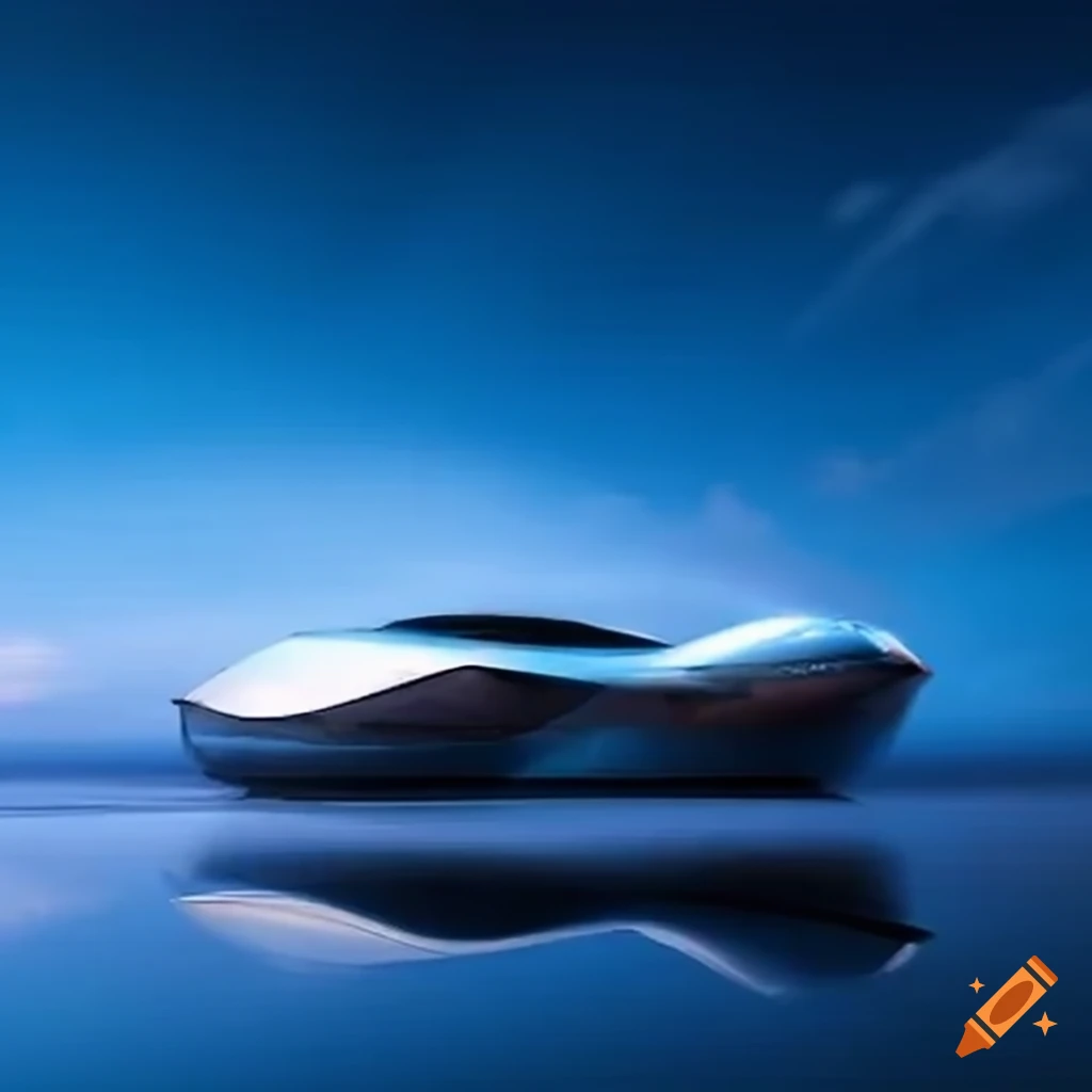 Sleek design of a flying futuristic car on Craiyon