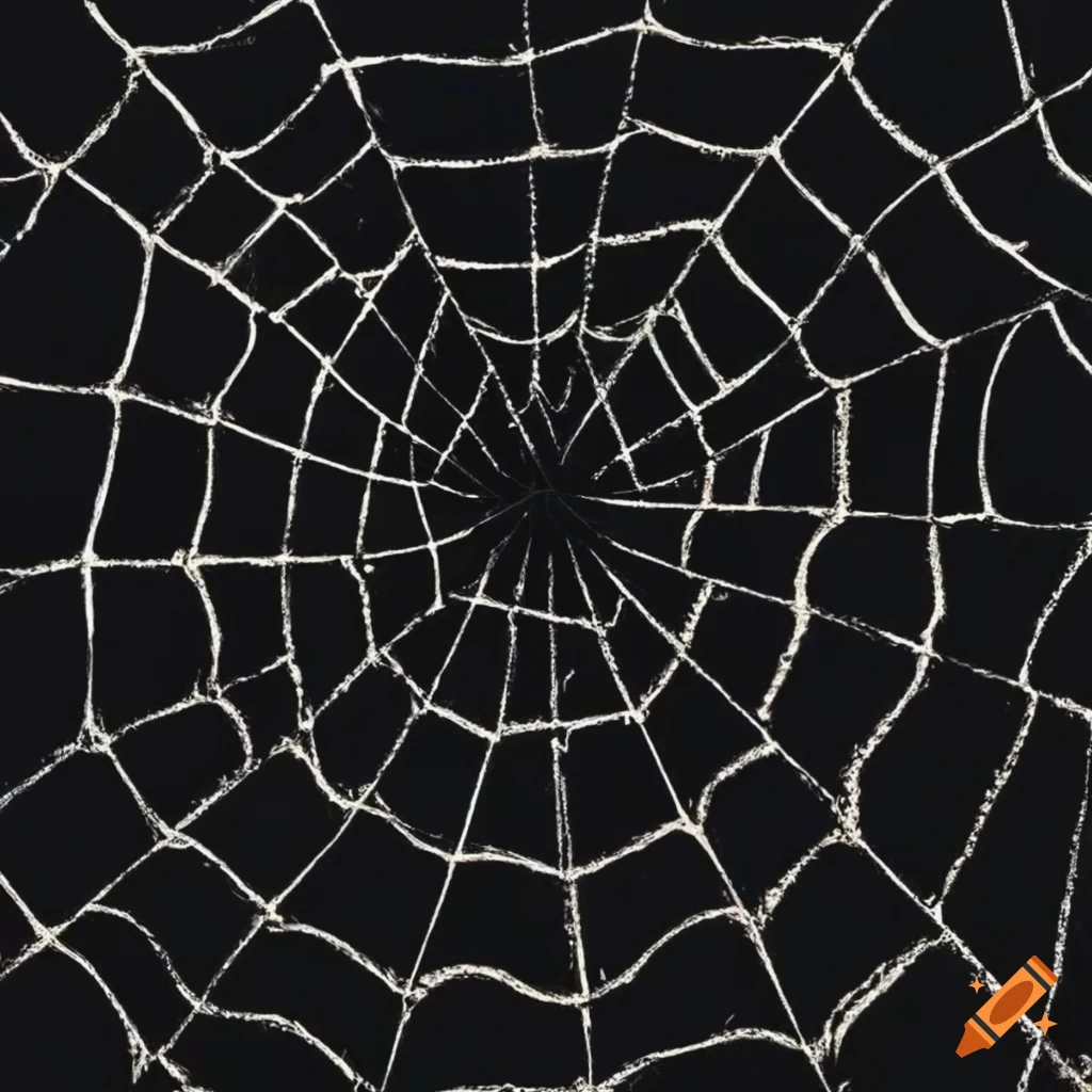 Hand drawn Chinese-style spider web texture on Craiyon