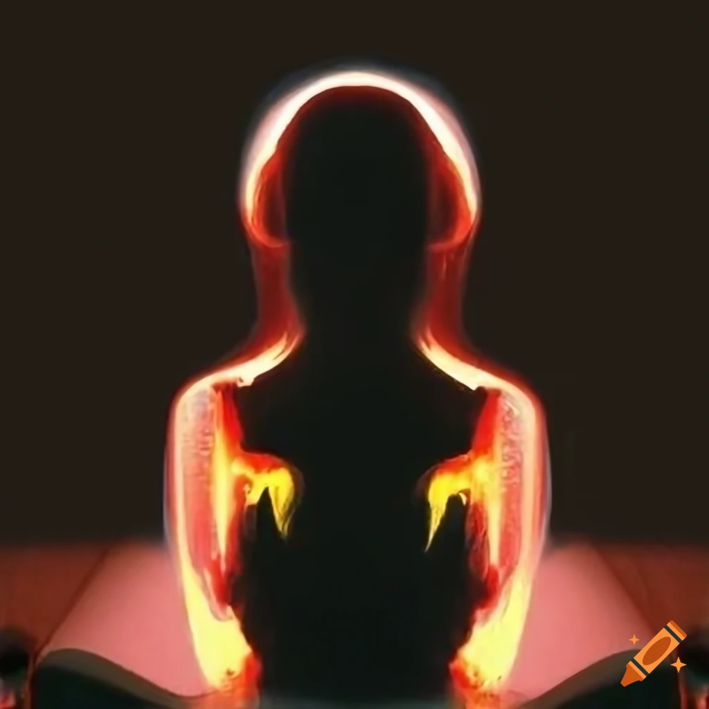 Surrealist art of a melting woman on transparent background