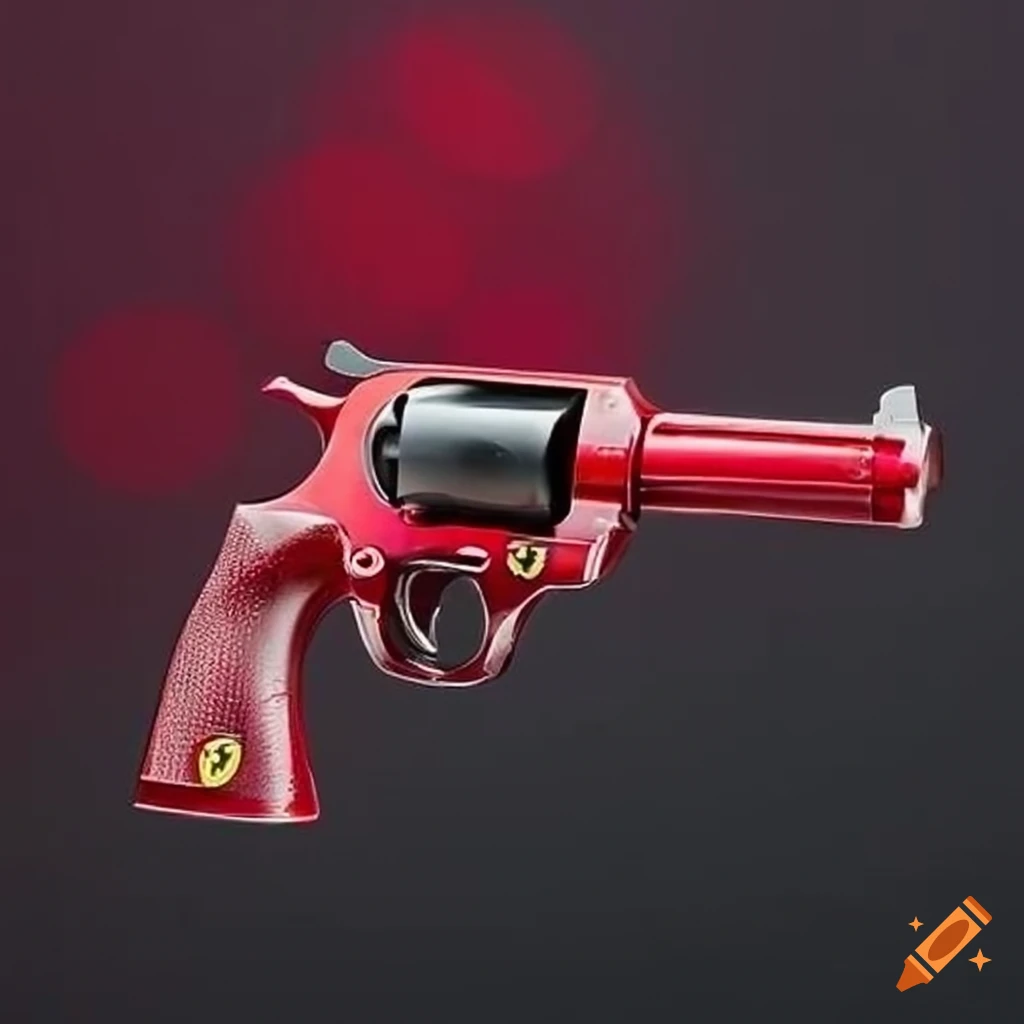 Ferrari-inspired cherry red revolver