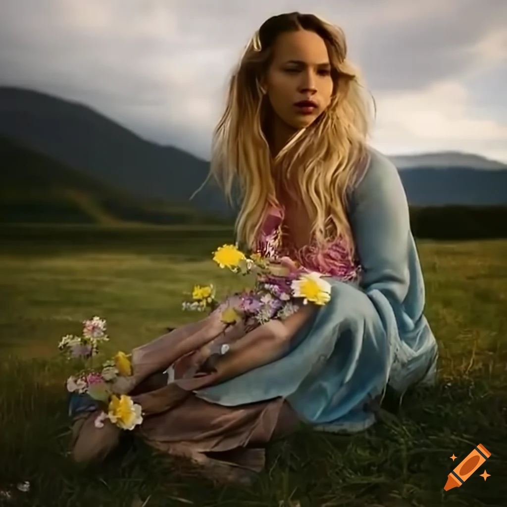 Artistic illustration of Jennifer Lawrence with a ferry and a unicorn ...