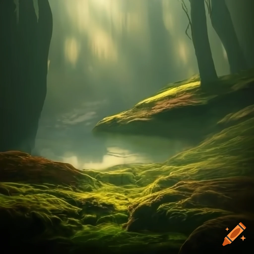 Epic medieval rpg fantasy forest landscape on Craiyon