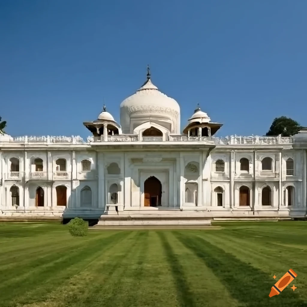 Frontal elevation of mughal mahal white house whitemarsh lynnewood ...