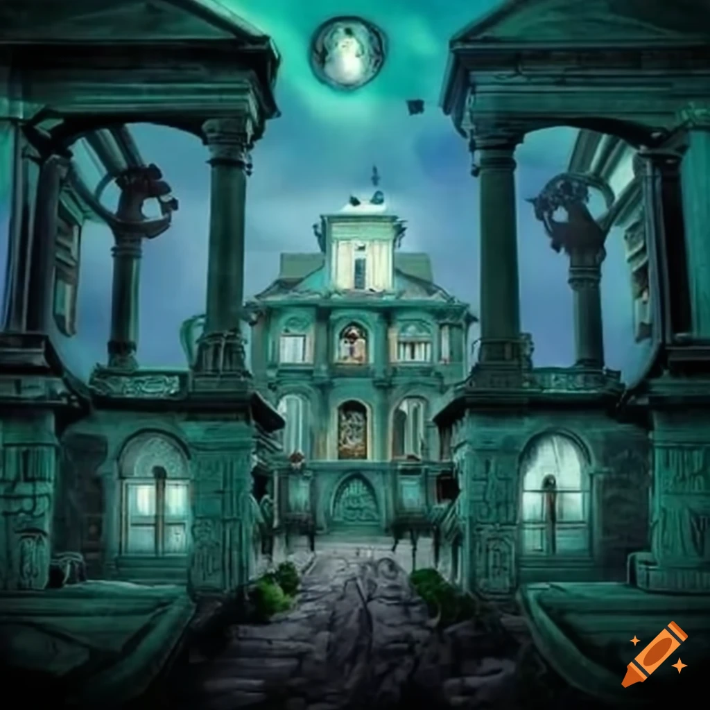 Photo of a haunted mansion