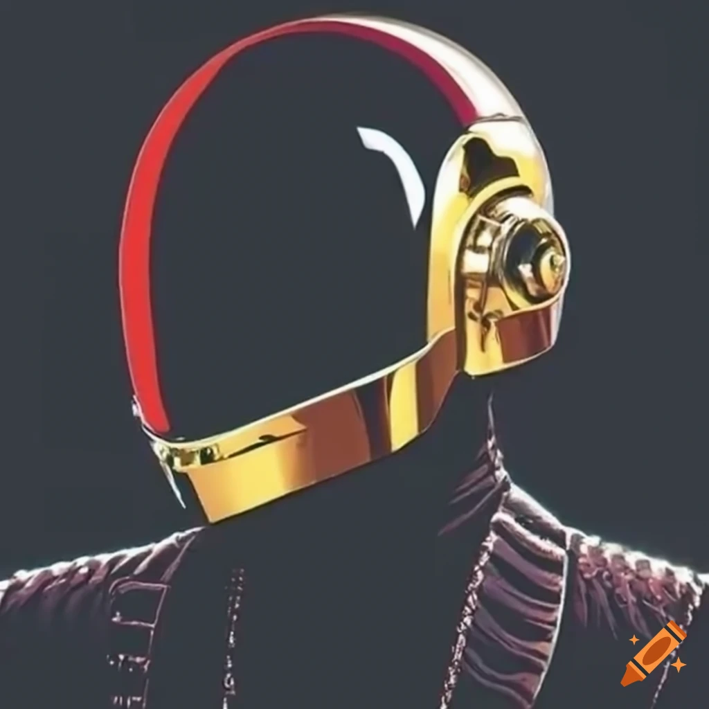 Daft punk logo with attention sign