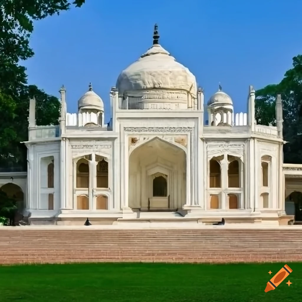 Frontal elevation of mughal mahal white house whitemarsh lynnewood ...