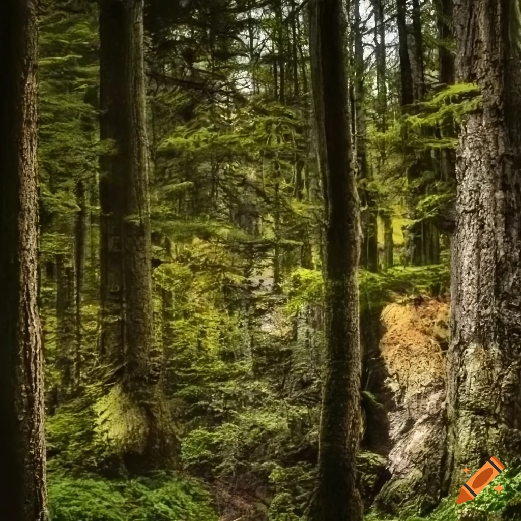 Prehistoric forest on Craiyon