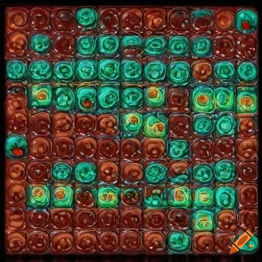 Realistic 2d background with bubble tiles