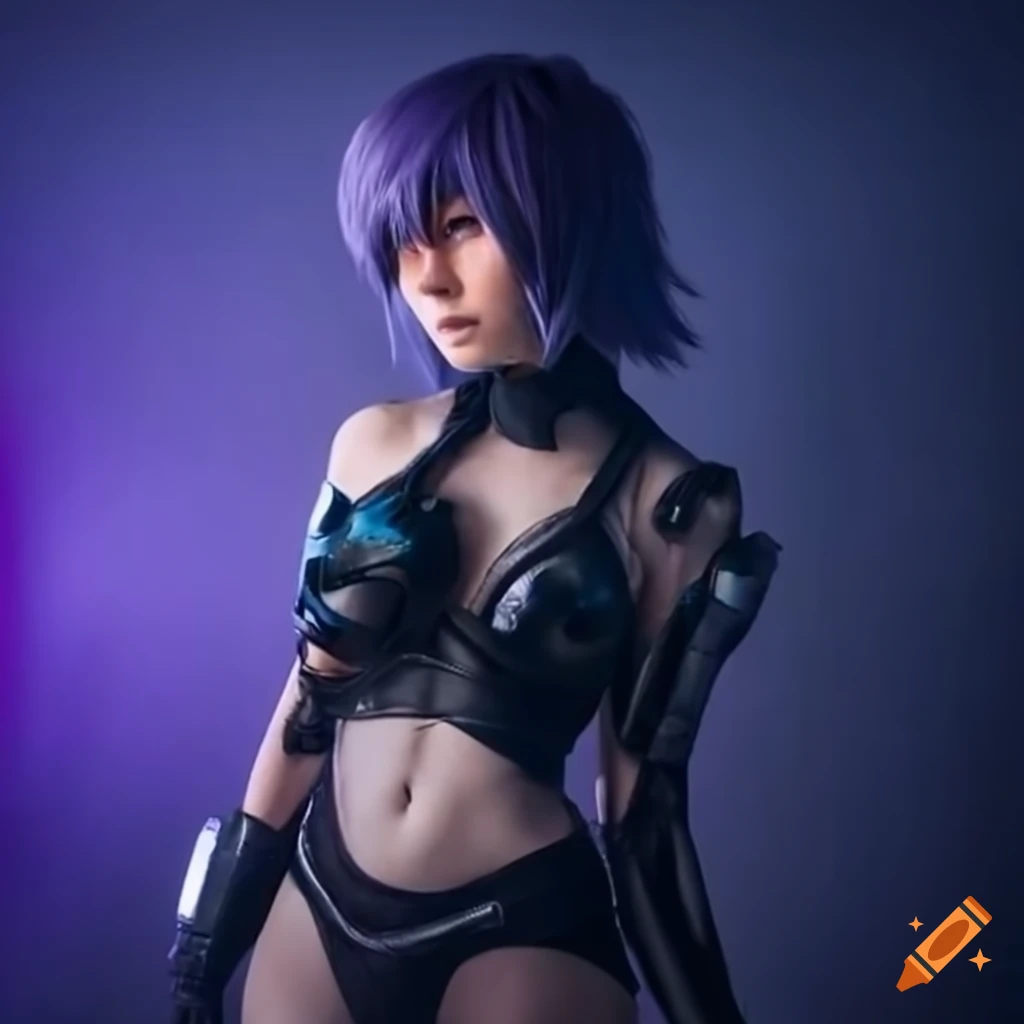 Cosplayer As Motoko Kusanagi With Cybernetic Enhancements