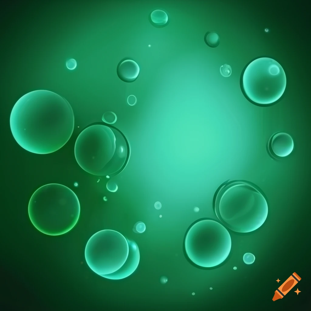 Green circles abstract art background on Craiyon