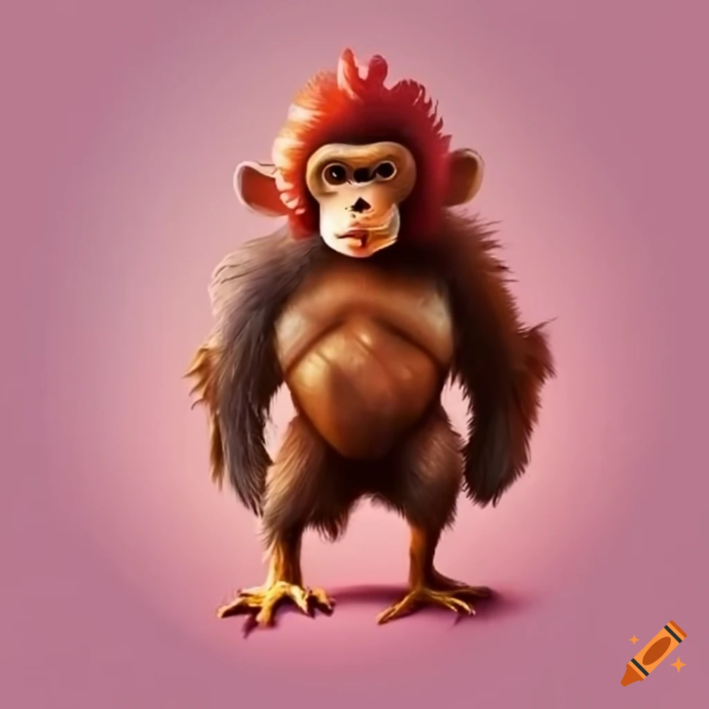 Image of a monkey chicken hybrid on Craiyon