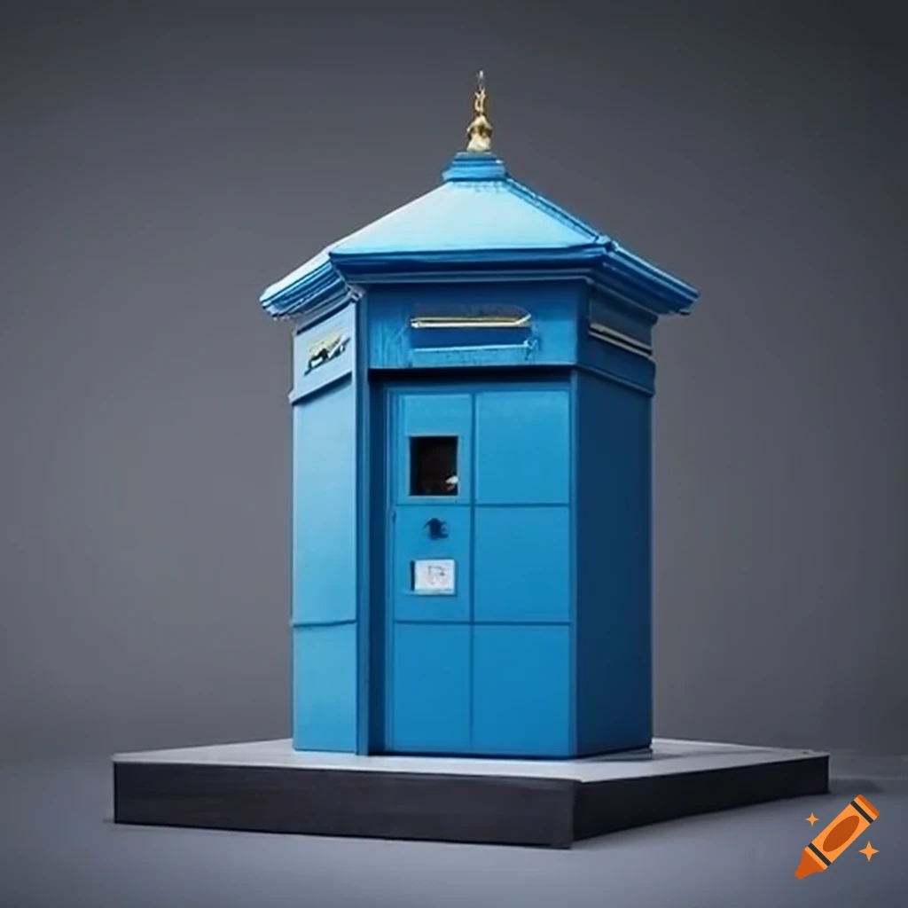 Artistic representation of a blue police box transformed into a ...