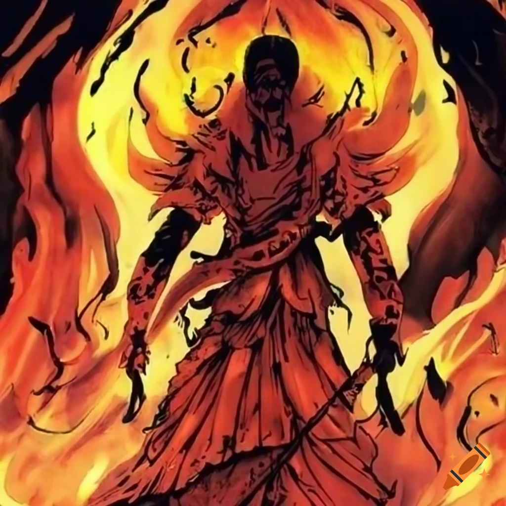 Ink painting of fire nation symbol